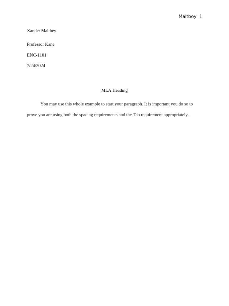 MLA Heading | PDF