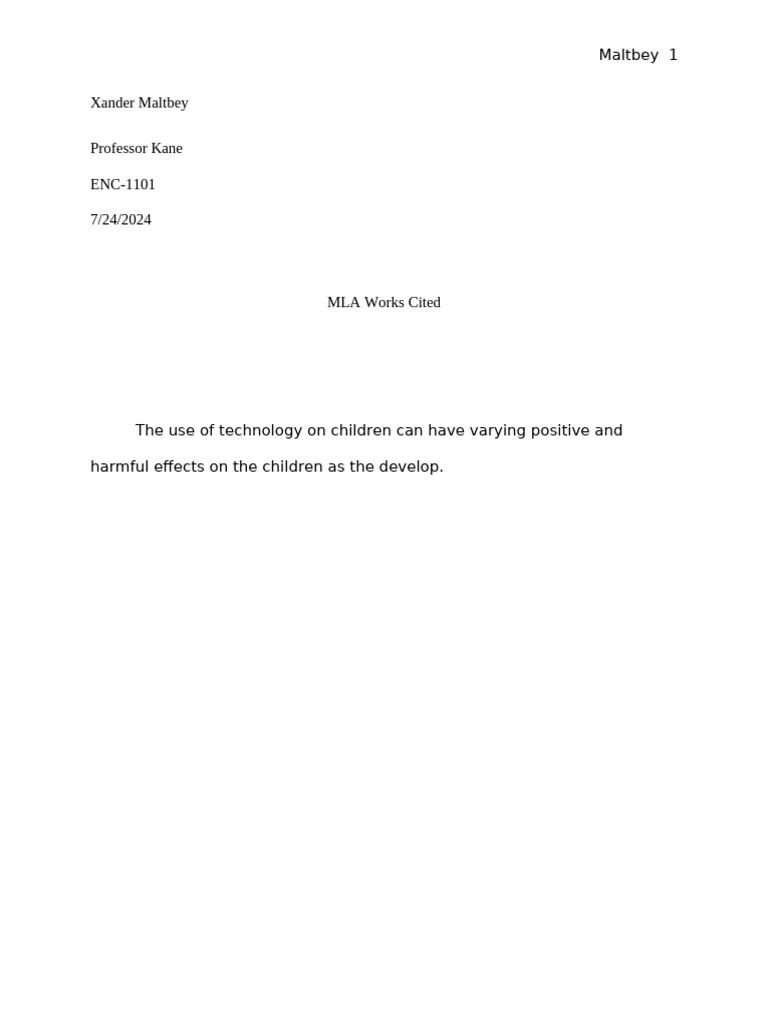 MLA Work Cited | PDF