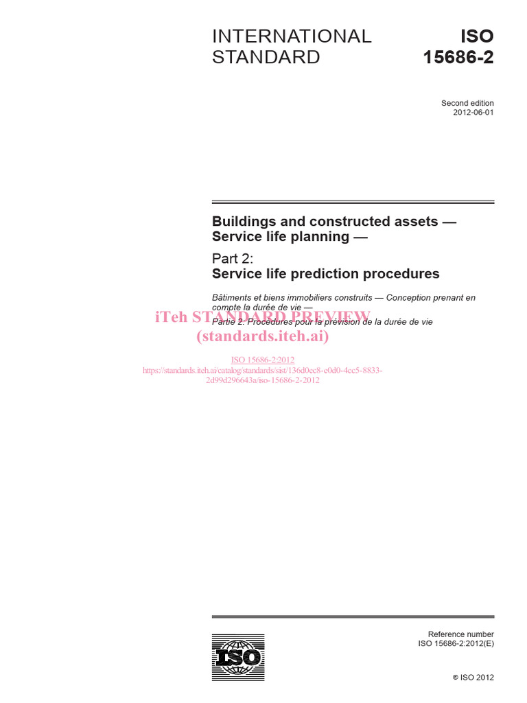 ISO 15686-2 Buildings and Constructed Assets-Service Life Planning-Part ...