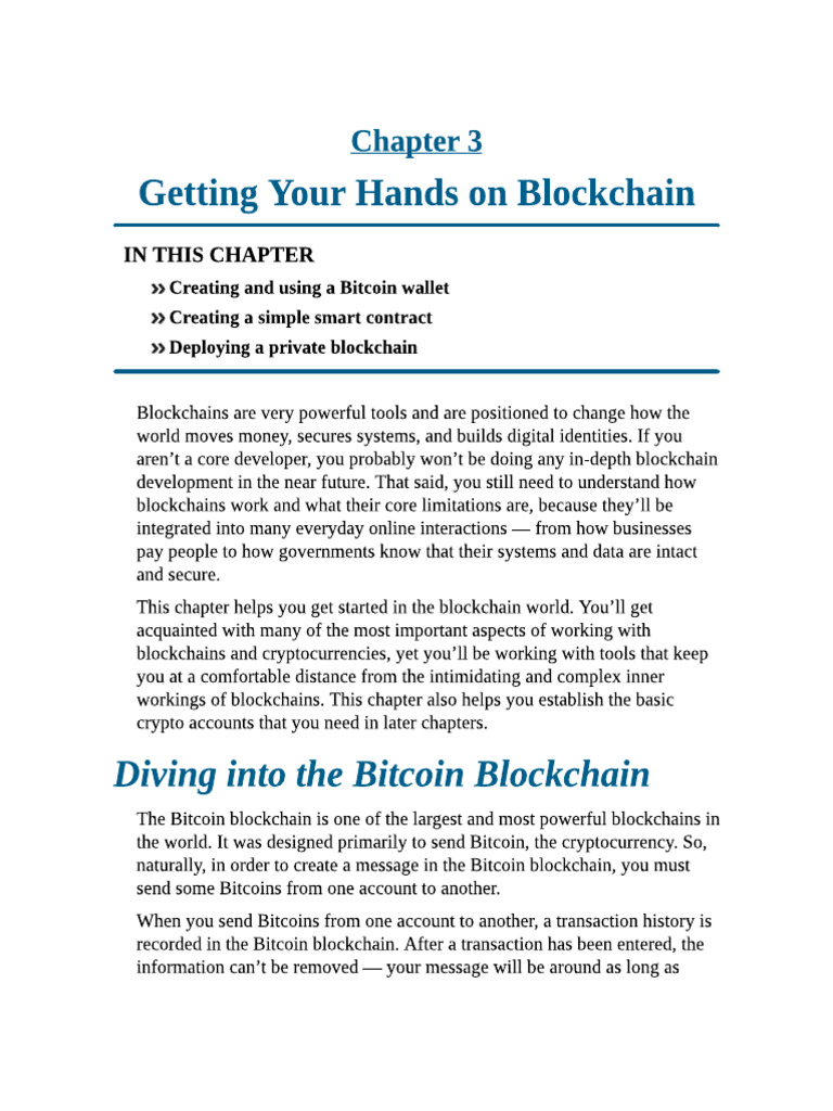 Getting Your Hands on Blockchain | PDF