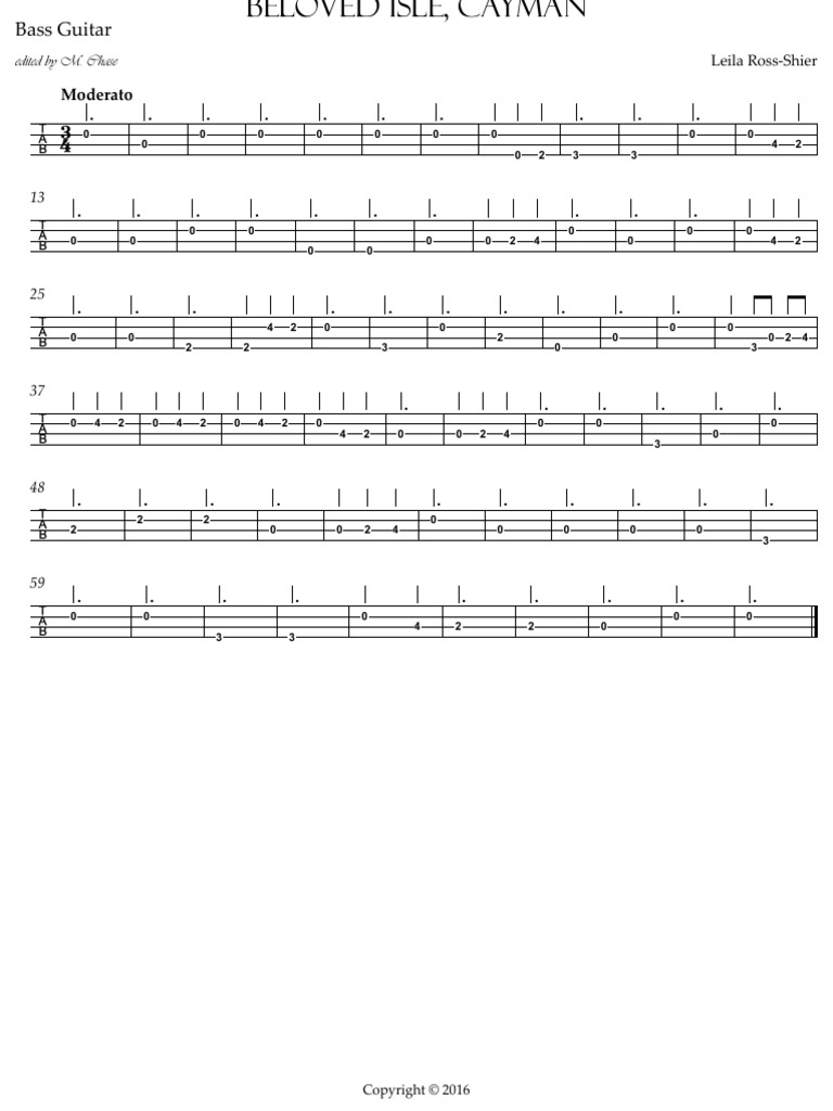 Beloved Isle, Cayman For Strings - Bass Guitar | PDF | Music Technology ...