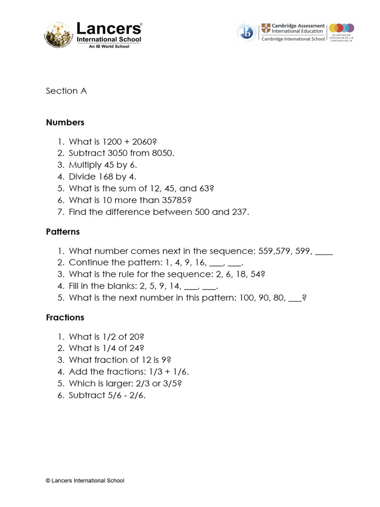 Grade 4- Mental Math | PDF