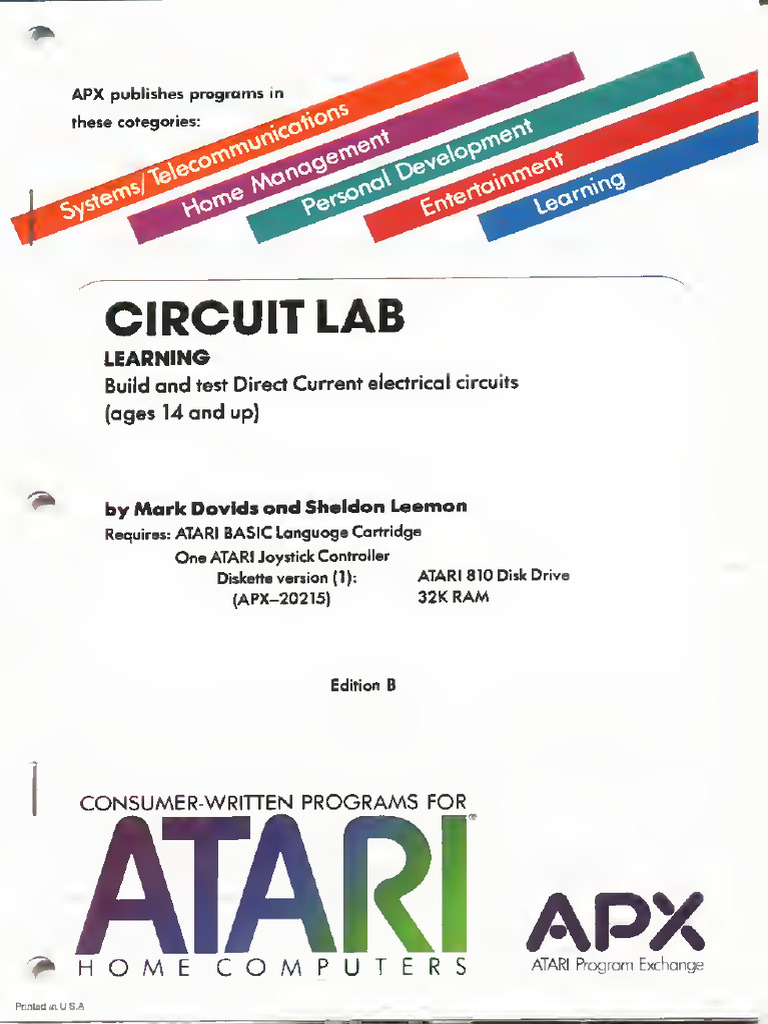 Build D.C. Circuits with Atari Software | PDF | Video Game Platforms ...