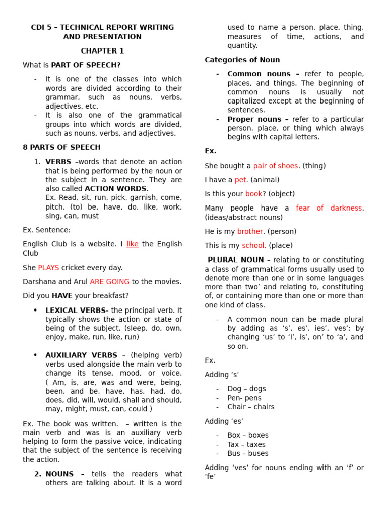 Cdi 5 Technical Repor Writing and Presentation | PDF | Comma | Adverb