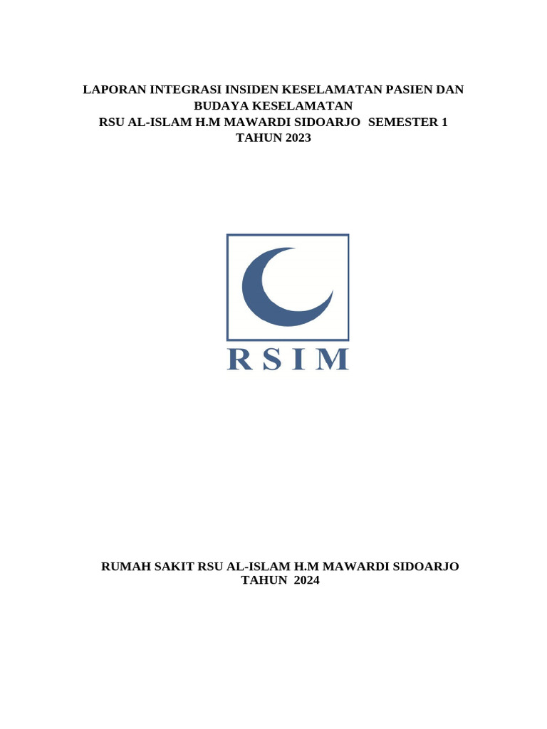 Integrasi Keselamatan Pasien RSU Mawardi | PDF