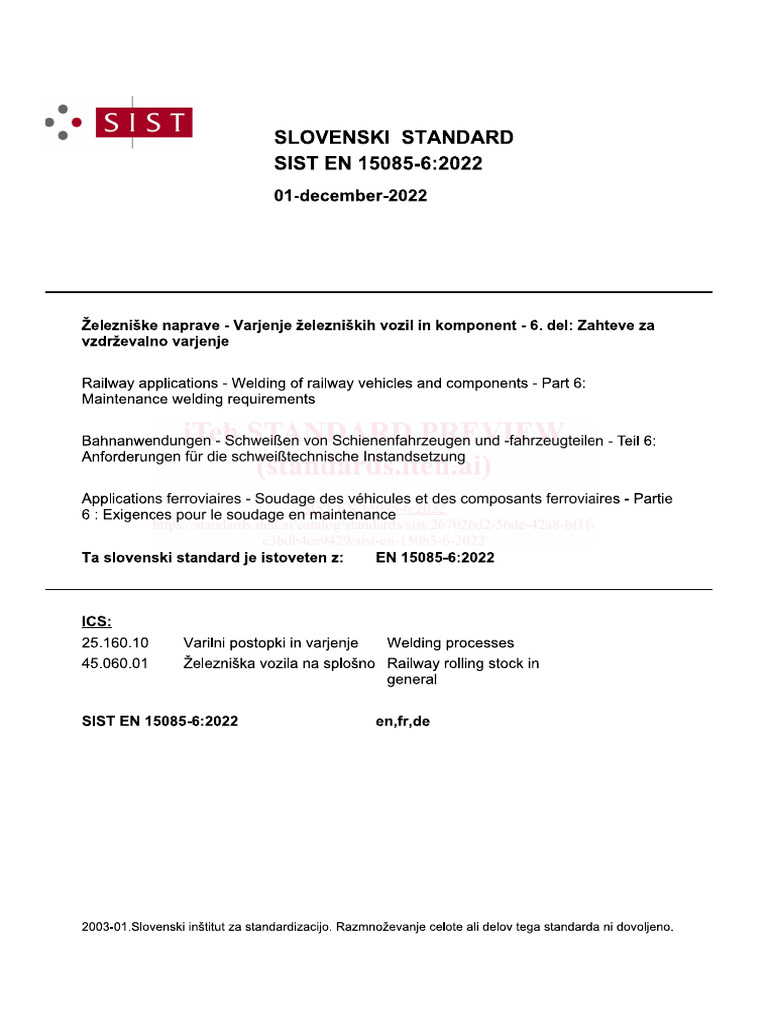 En 15085-6-2022 | PDF