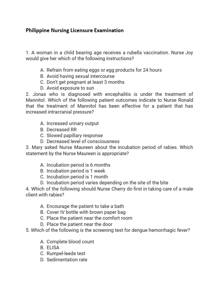 150 Item PNLE Practice Test Questions | PDF | Nursing | Childbirth