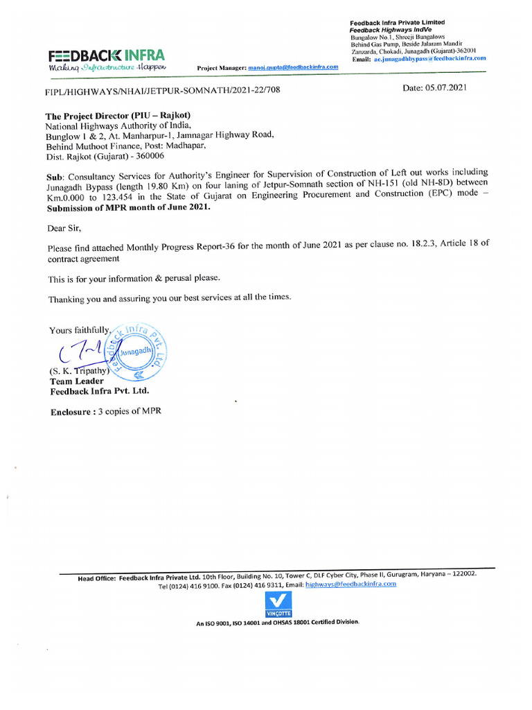 MPR (June 2021) | PDF | Road Infrastructure | Transport Infrastructure