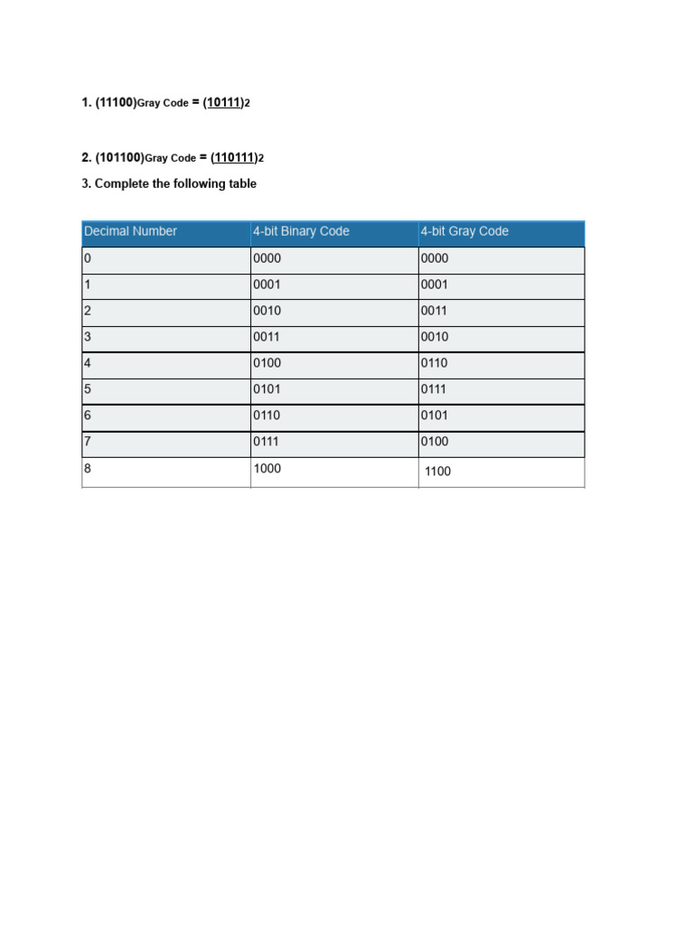 Gray Code | PDF