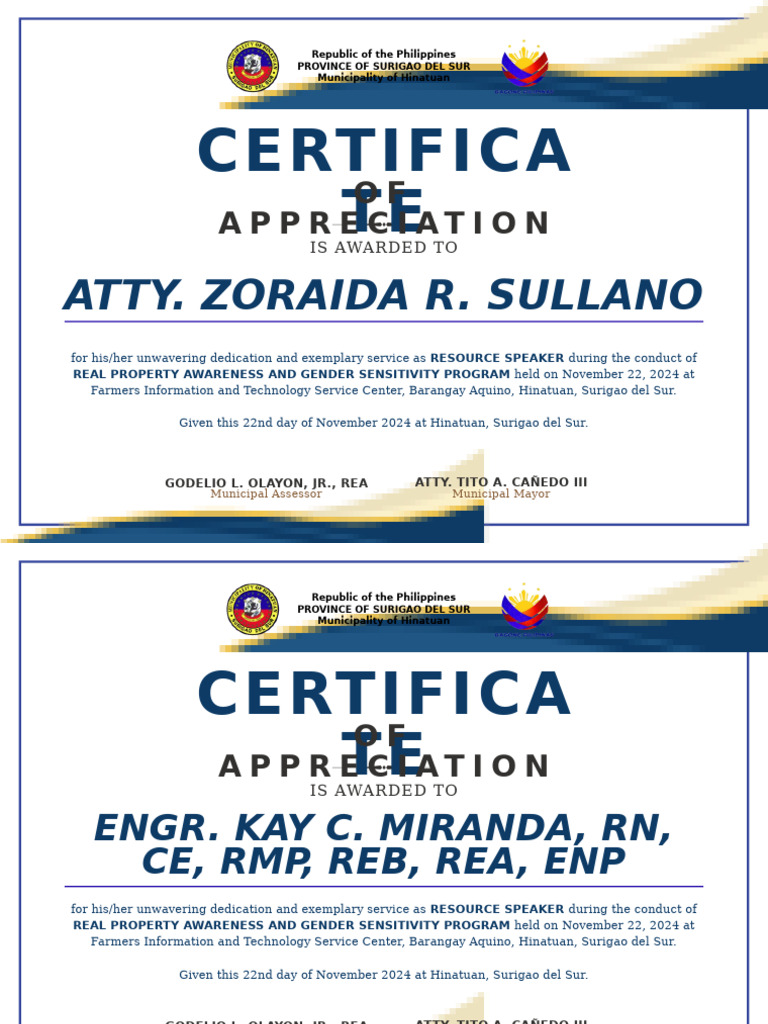 GAD Certs | PDF