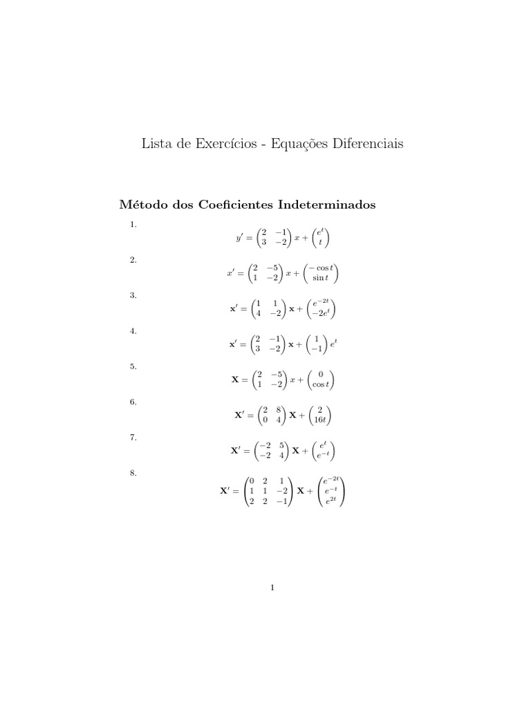 Última Lista EDO | PDF