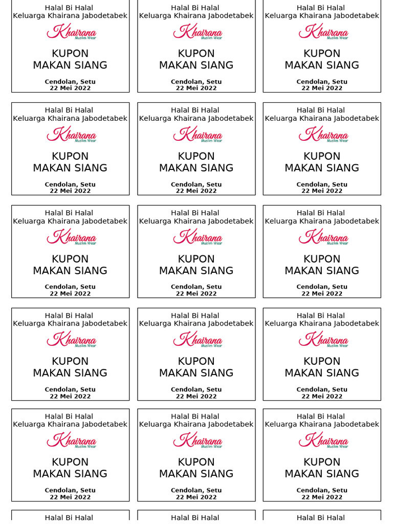 kupon khairana | PDF