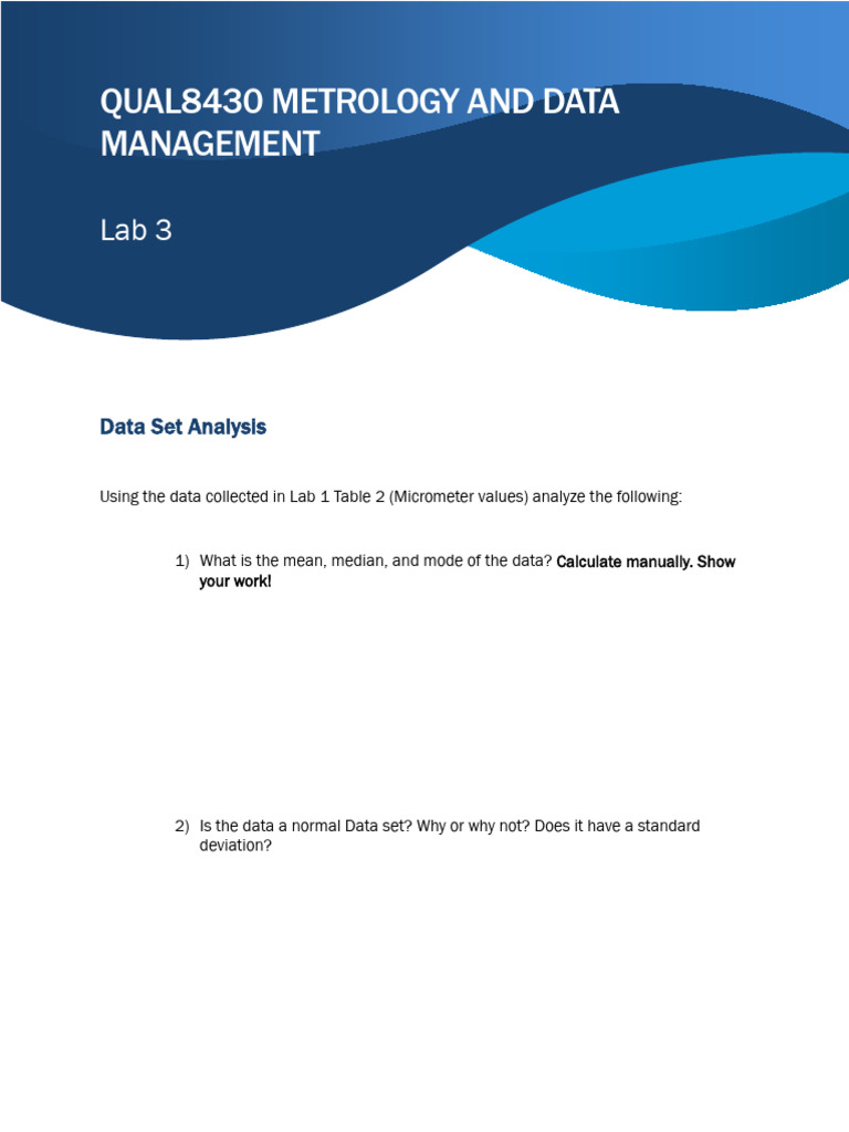 Lab 3 | PDF | Mode (Statistics) | Median