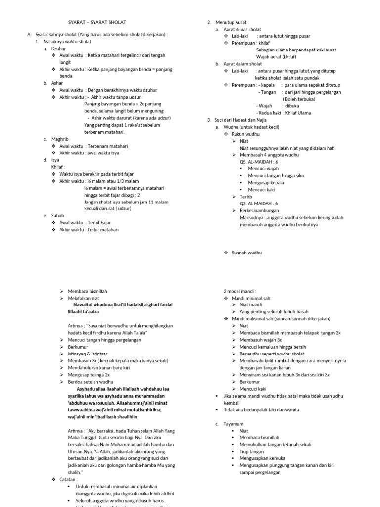 Bekal Sholat | PDF