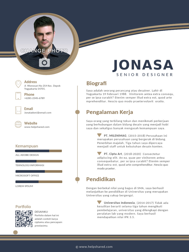 CV Desainer Senior Berpengalaman | PDF