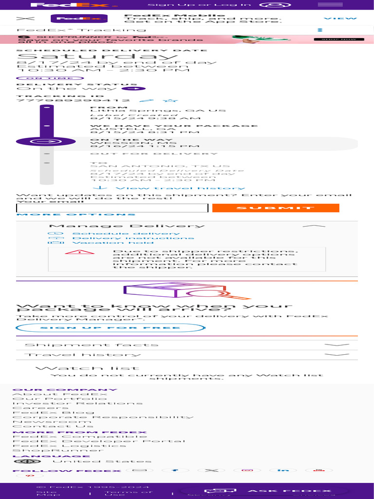 Detailed Tracking | PDF