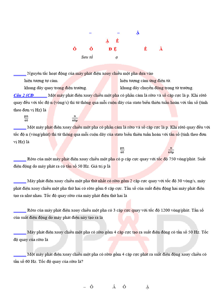 DPAD ZOOMVIP VẬT LÝ BTVN BUỔI 14 | PDF