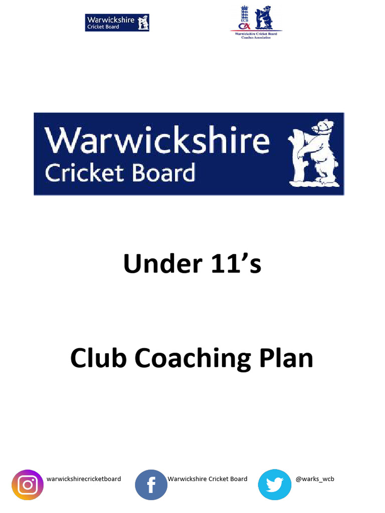 U11 Cricket Coaching Plan Overview | PDF | Bowling (Cricket) | Cricket