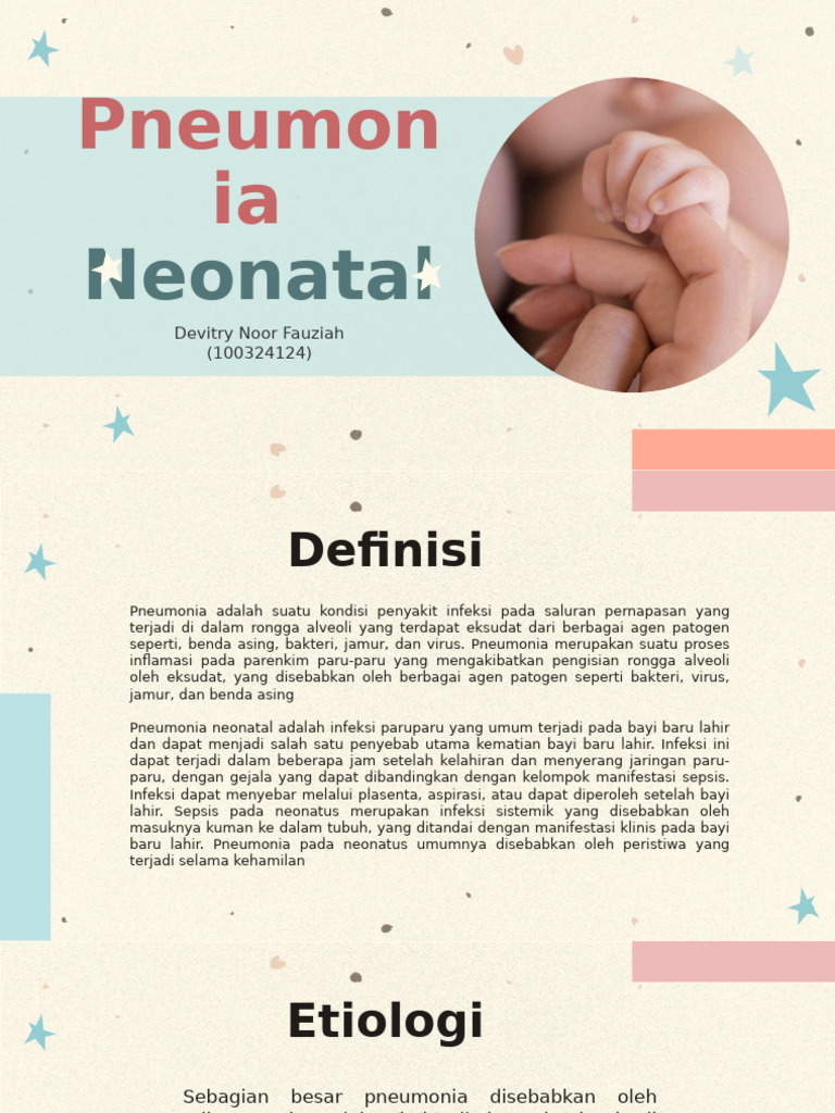 Pneumonia Neonatal-Devitry Noor Fauziah-100324124 | PDF