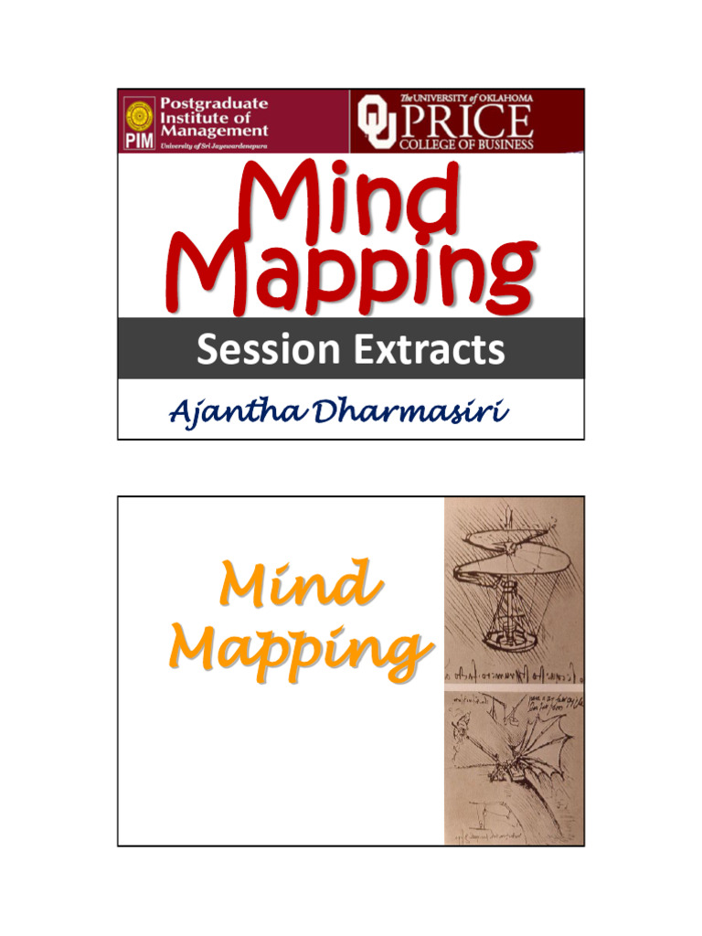 MBA501 Session 1 Part 2 Mind Mapping HO | PDF