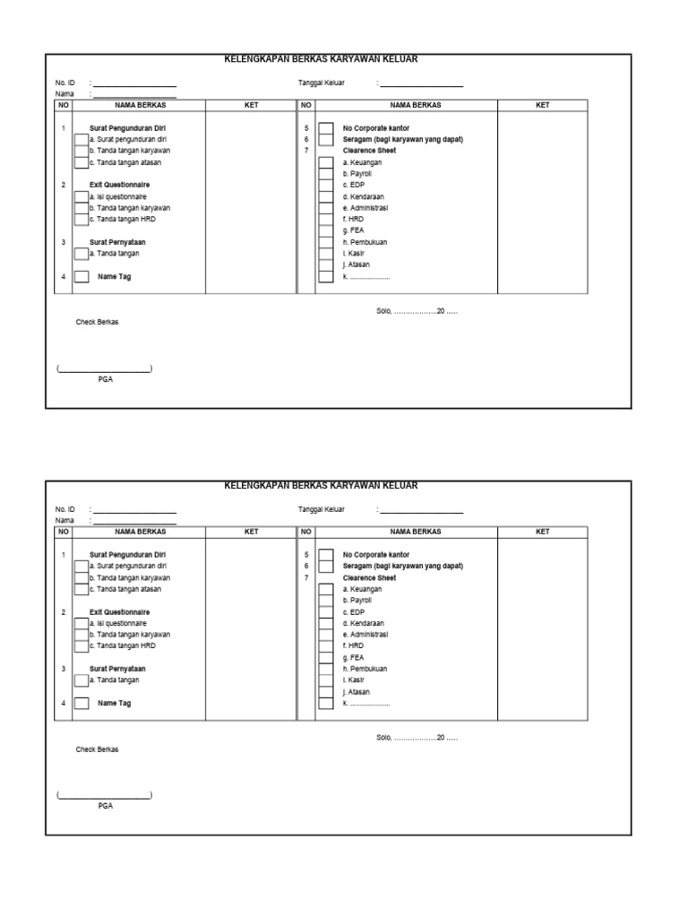Form Clearence Sheet - ABC | PDF