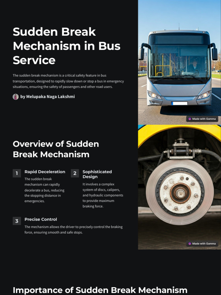 Sudden Brake Mechanism in Buses | PDF | Brake | Anti Lock Braking System