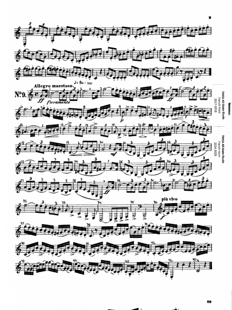 08+French+Horn+Etude+24-25 | PDF