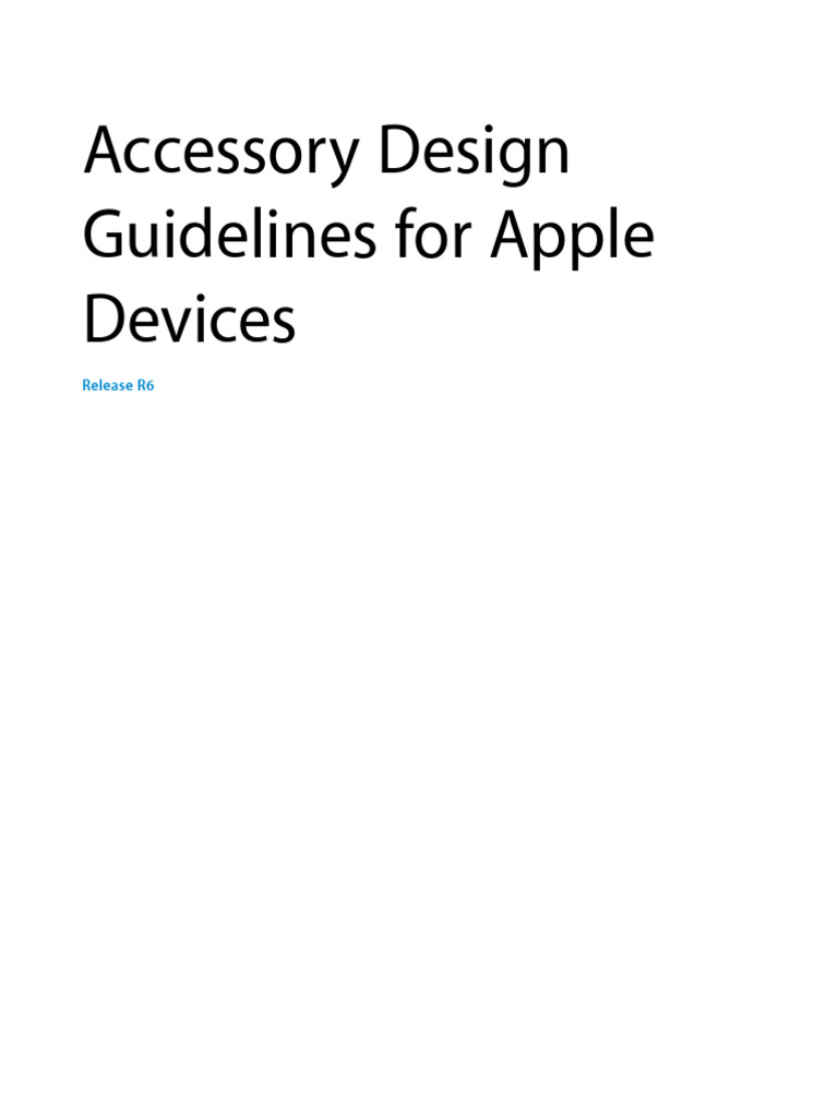 Accessory Design Guidelines | PDF | I Phone | I Pad