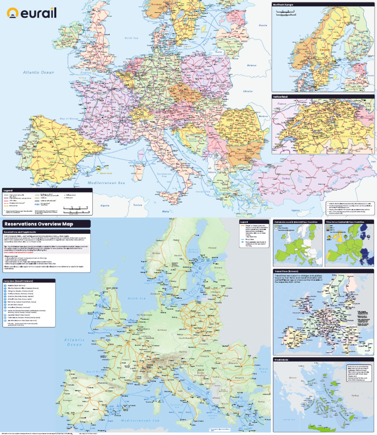 Eurail Maps 2024 | PDF