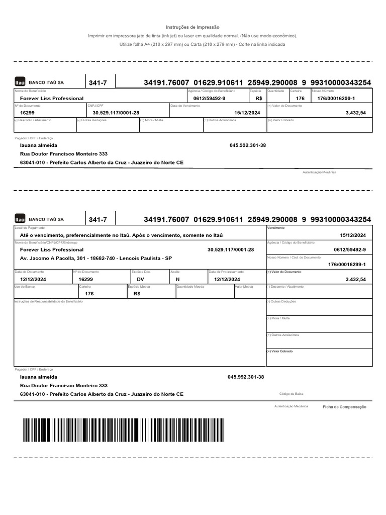 Boleto | PDF | Bancos | Impressão