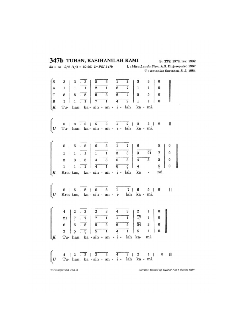 Lagu Misa - Ordinarium | PDF