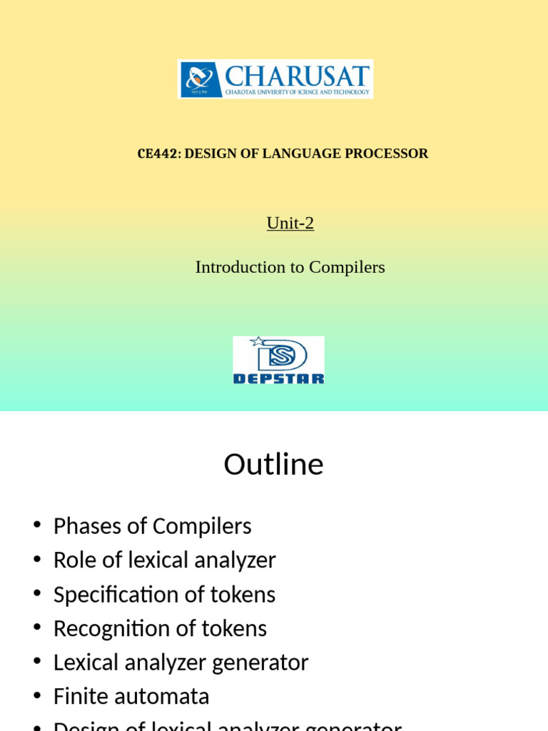 Unit 2-Introduction To Compilers | PDF | Computer Programming | Theory Of Computation