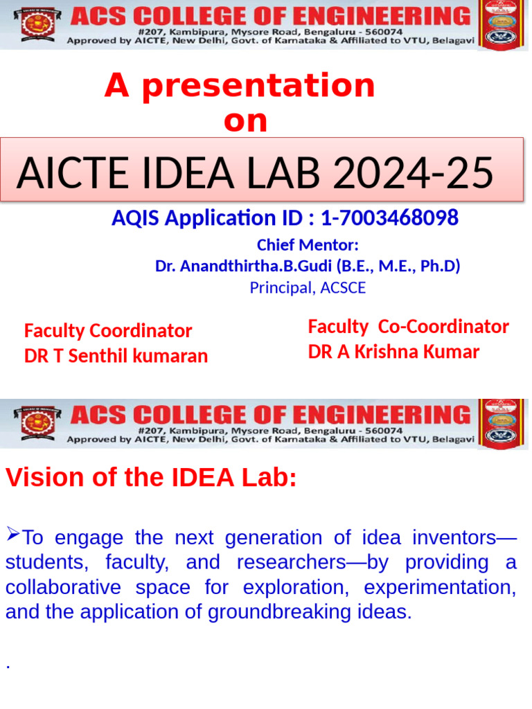 AICTE IDEA Lab 2024-25 Overview | PDF | Entrepreneurship | Engineering
