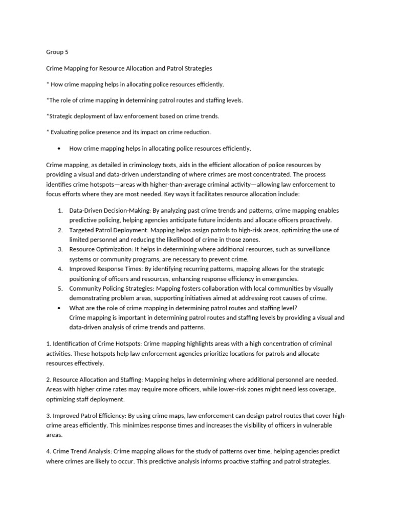 Crime Mapping for Police Resource Optimization | PDF | Crimes | Crime ...
