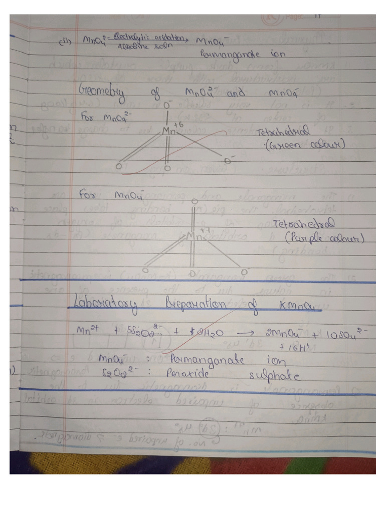 Laboratory Preparation of KMnO4 | PDF