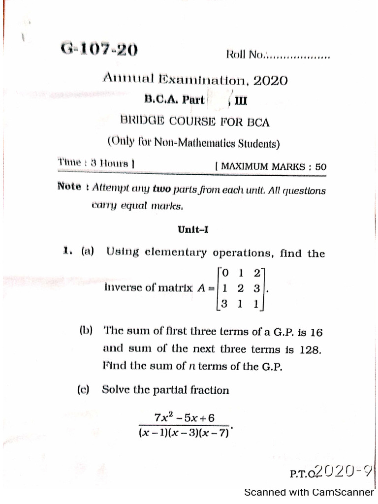 BCA Bridge Course | PDF