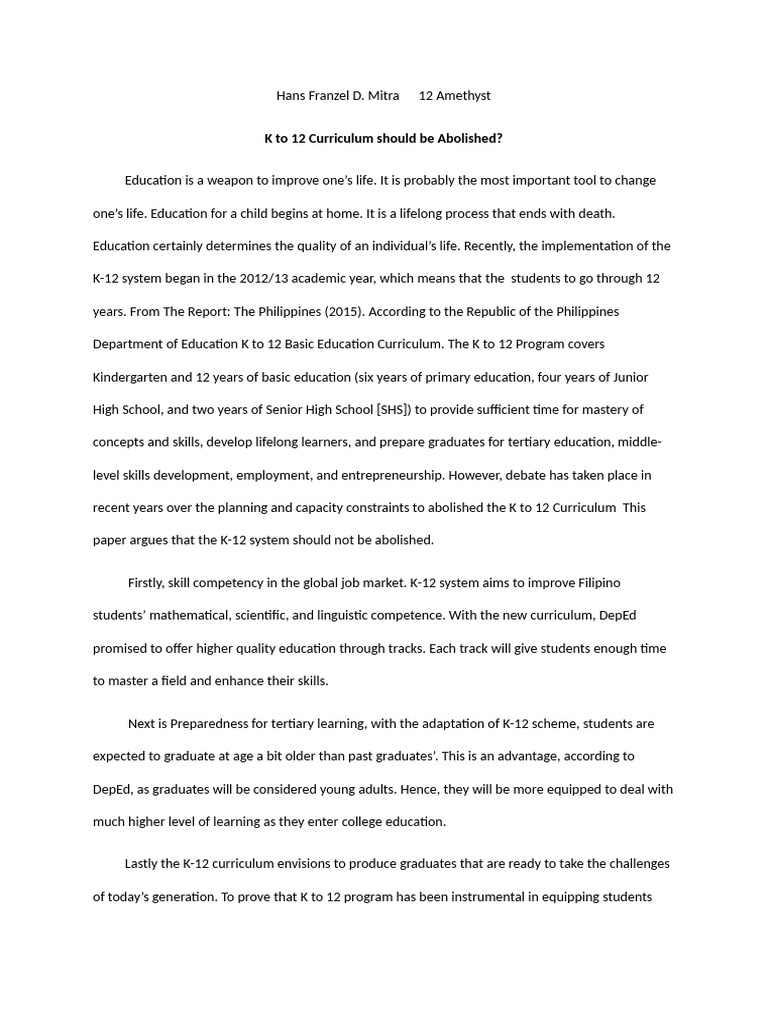 Position Paper Hans EAPP | PDF