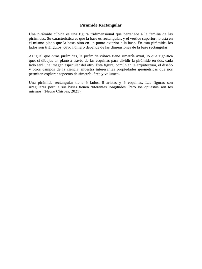 Pirámide Rectangular | PDF