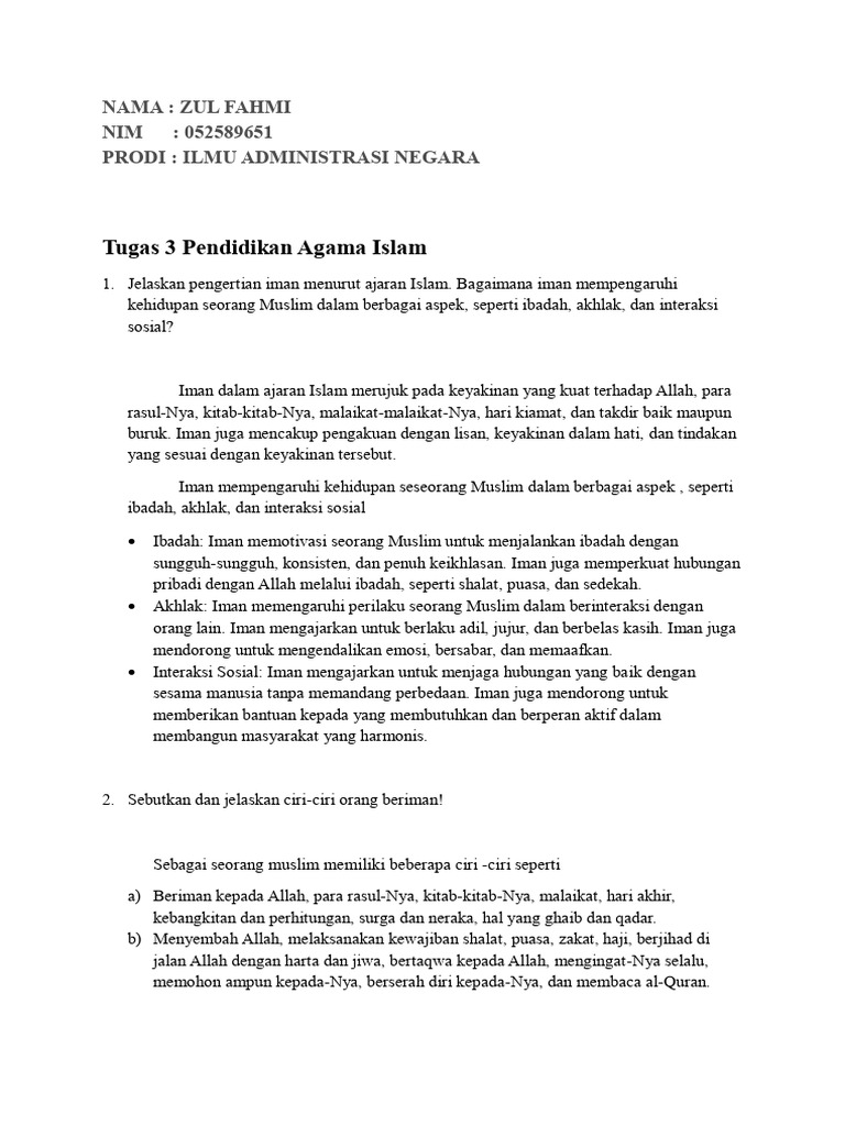 Tugas 3 Zul Fahmi PAI | PDF