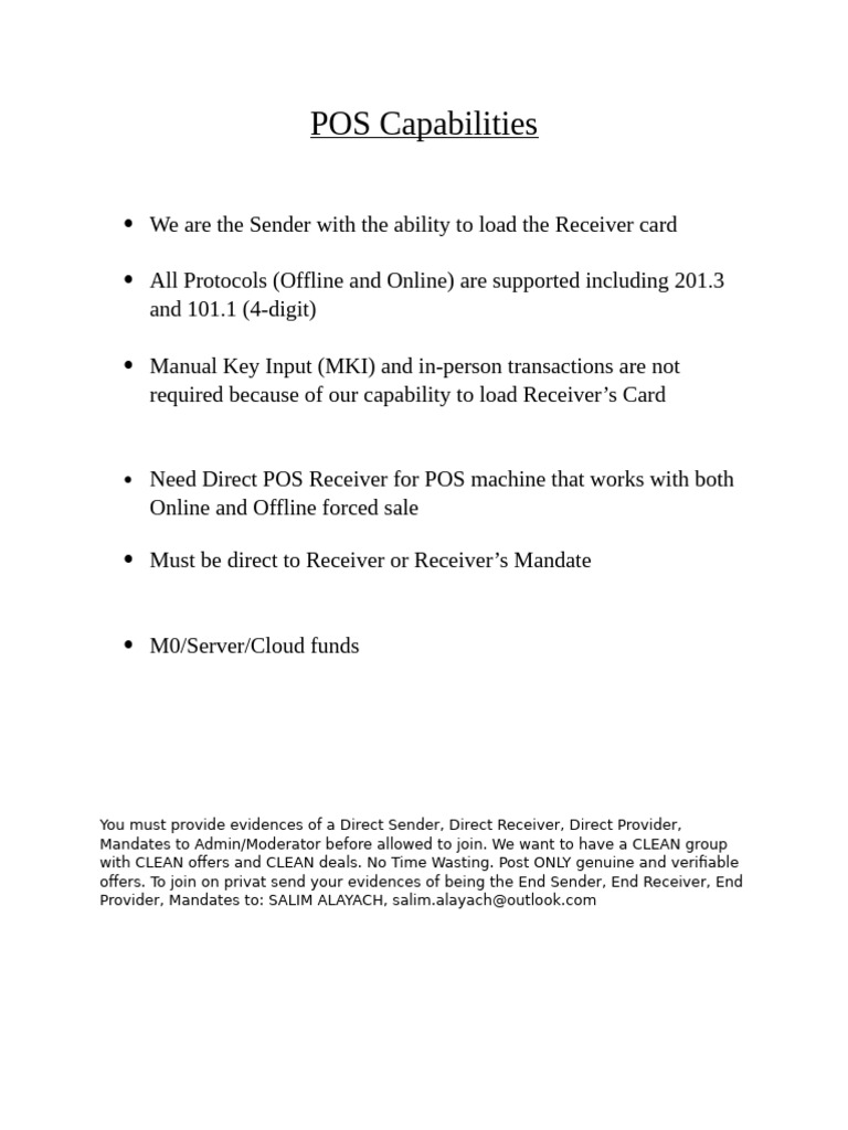 POS Machine Protocols Overview | PDF