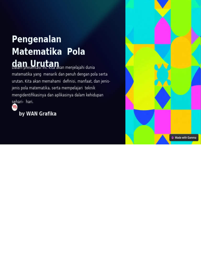 Pengenalan-Matematika-Pola-dan-Urutan | PDF