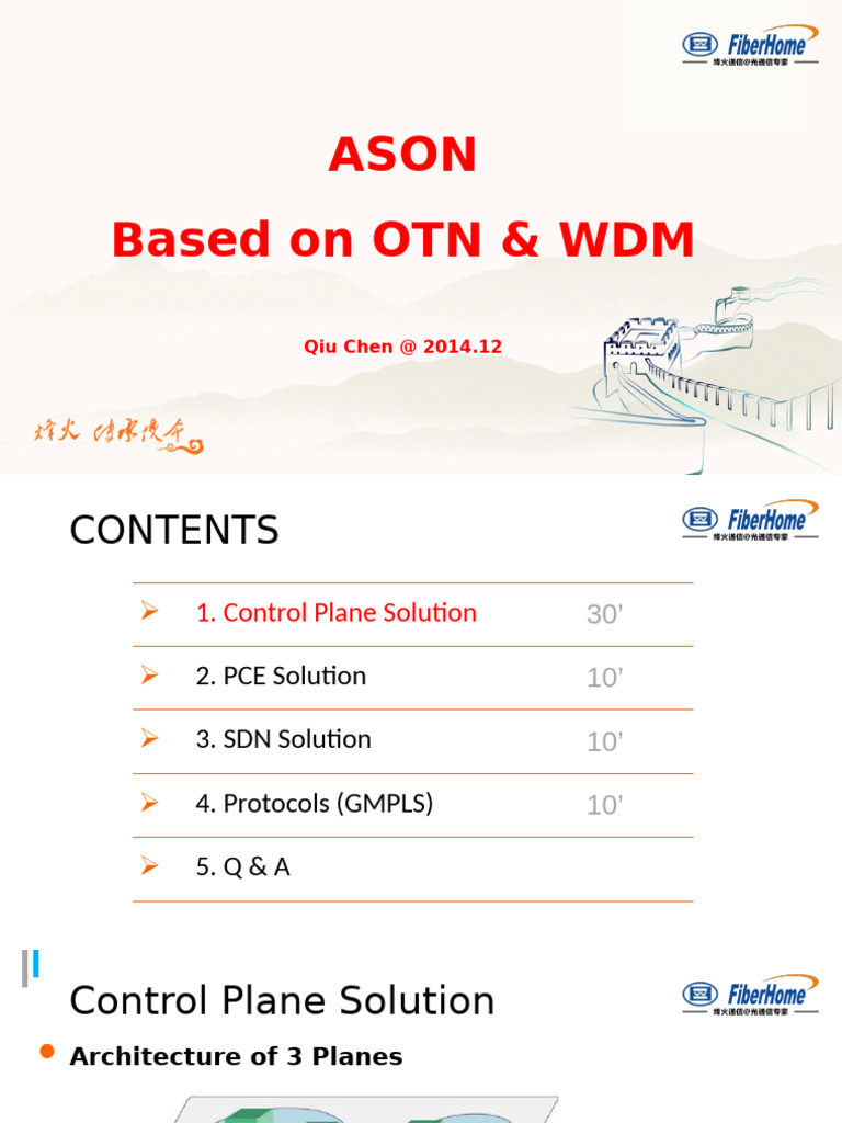 ASON Based On OTN & WDM | PDF | Routing | Computer Science