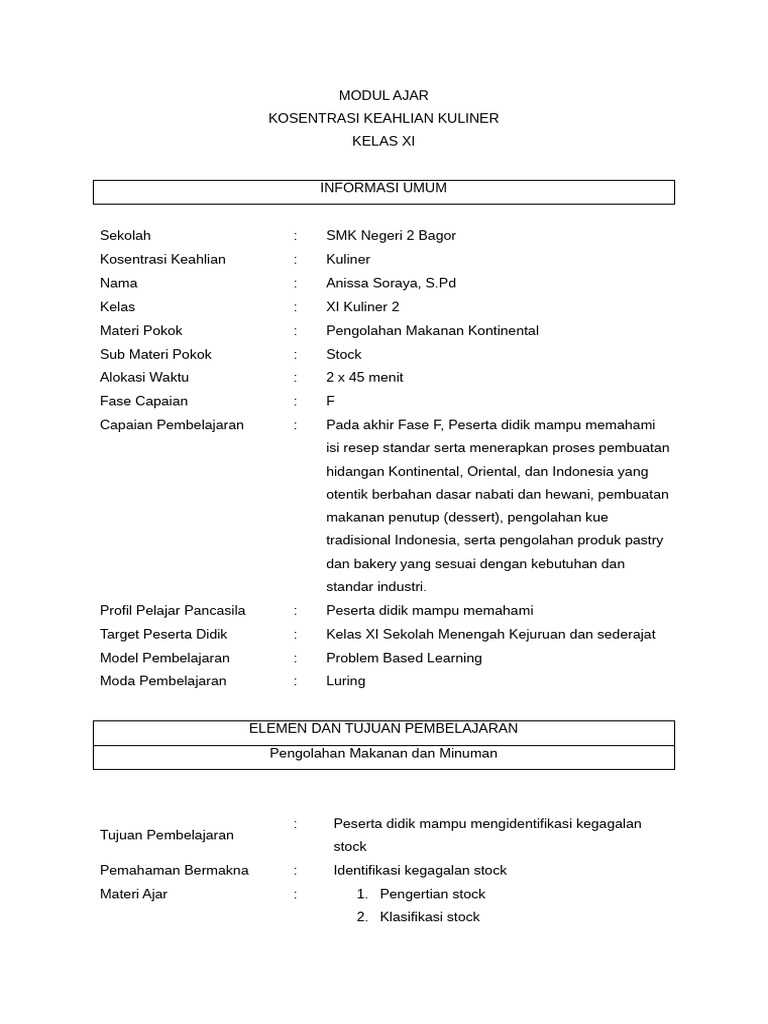 Modul Ajar Anissa Soraya | PDF