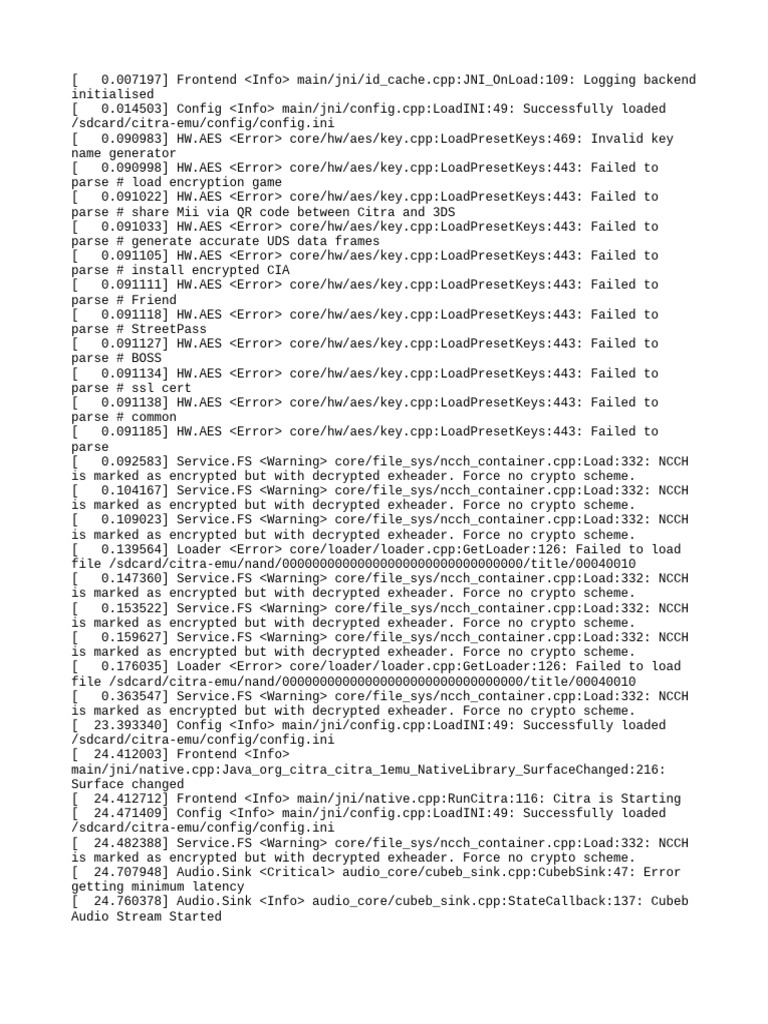 Citra Log | PDF | Encryption | Computing