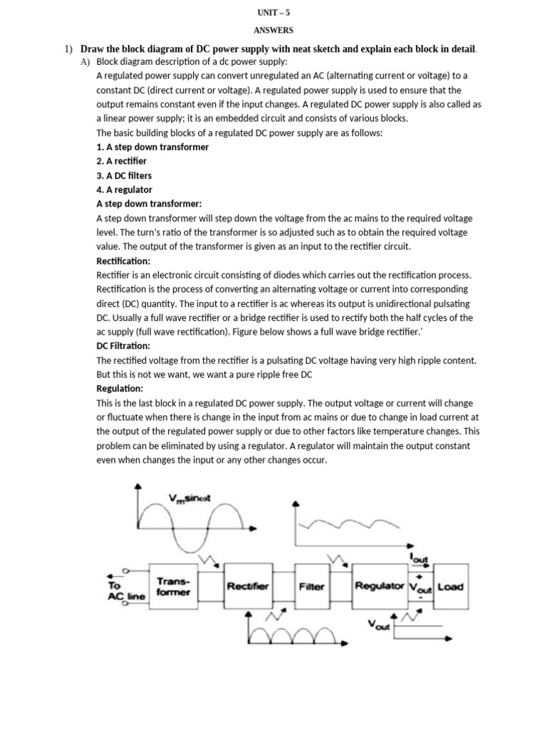 DC Power Supply & Rectifiers Guide | PDF | Rectifier | Bipolar Junction Transistor