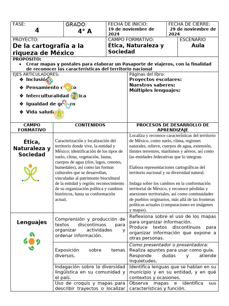 Planeacion 2da Jornada Etica Naturaleza y Sociedad, de Lo Humano A Lo ...