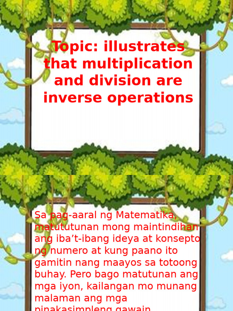 Q3_MATH_MOD 4_#illustrates that multiplication and division are inverse ...