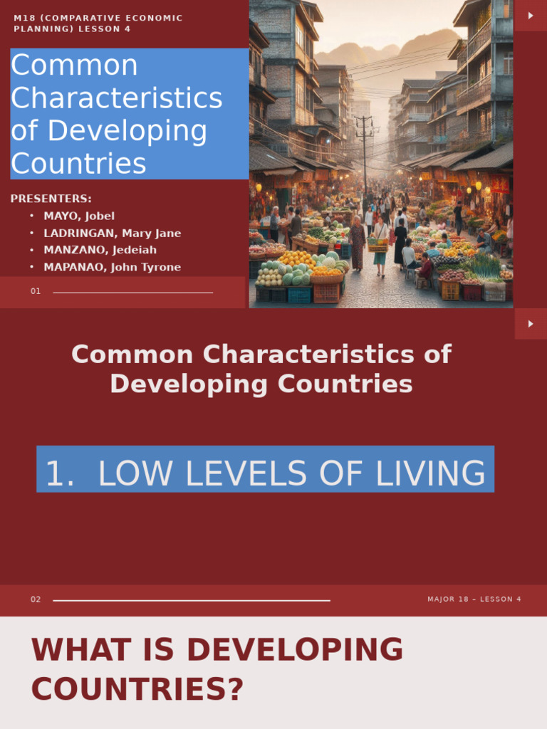 Characteristics of Developing Countries | PDF | Unemployment | Economic ...