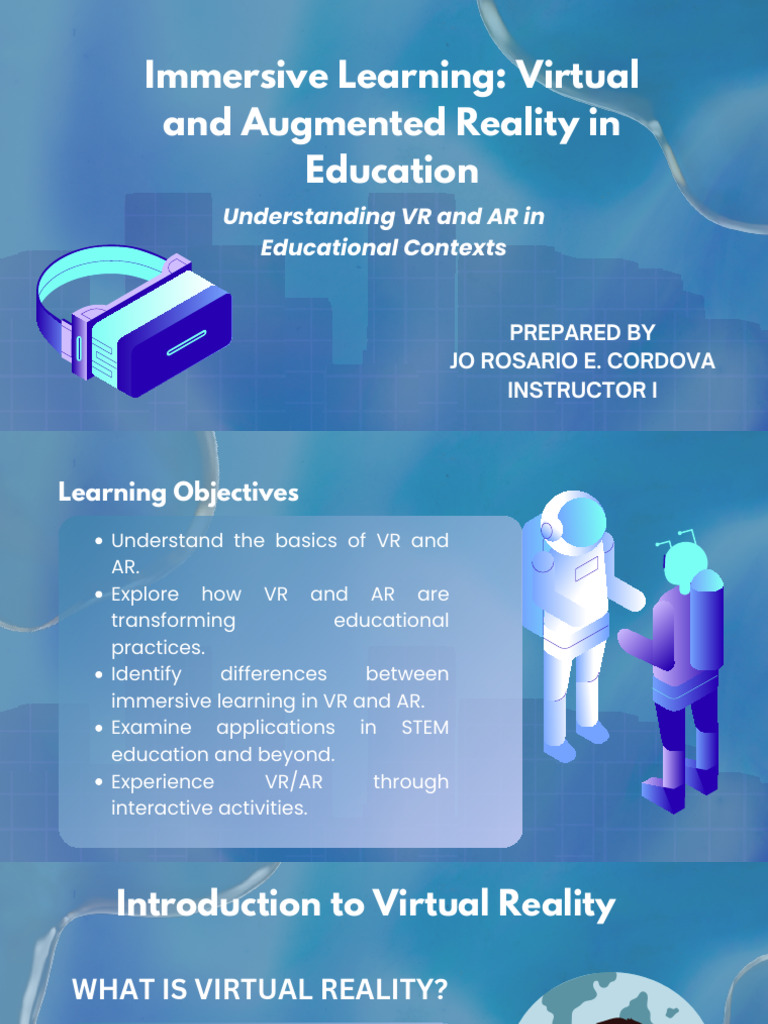 VR and AR Transforming Education | PDF | Augmented Reality | Virtual ...