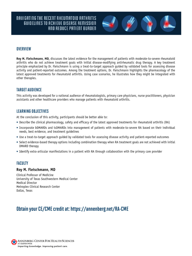 RA.UPDATE.01 | PDF | Rheumatoid Arthritis | Arthritis